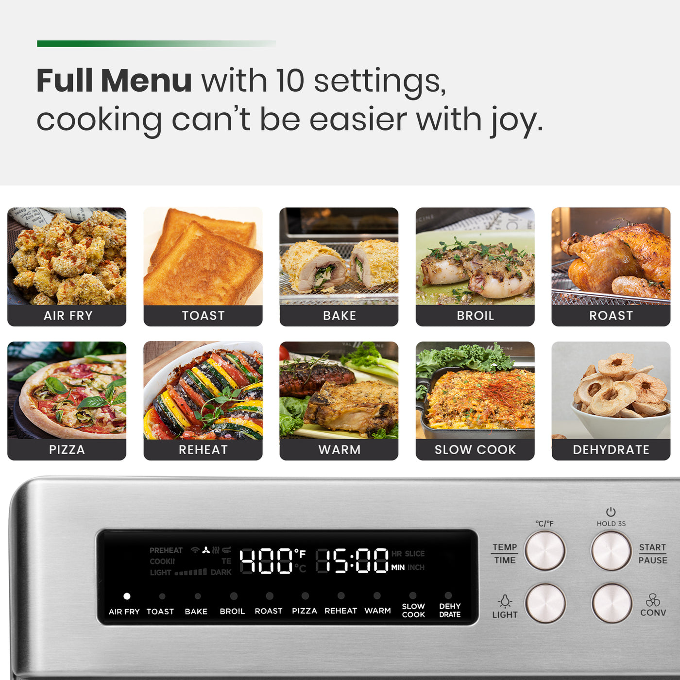 Val Cucina 10-in-1 Multifunction Stainless Steel Air Fryer Oven