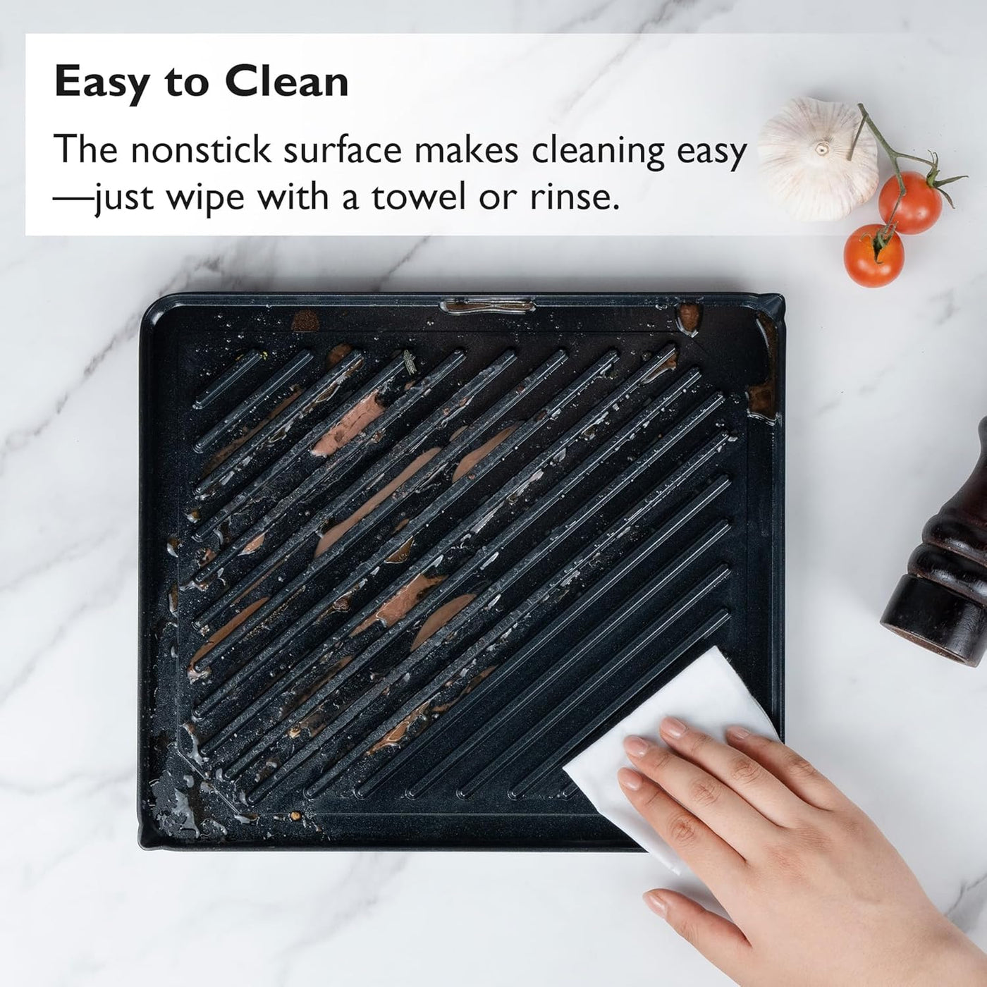 Val Cucina Reversible Grill Griddle Plate – 2-in-1 Cooking Surface